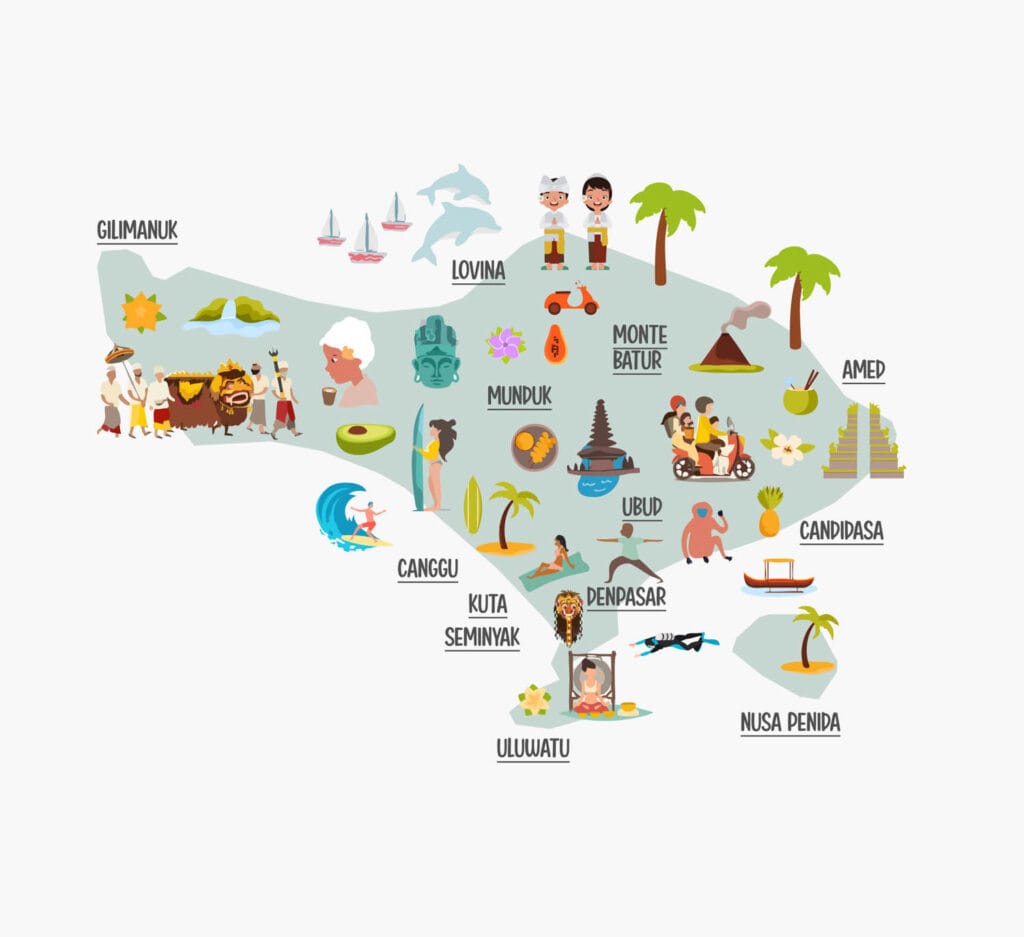 Mapa de Bali: los mejores mapas turísticos de Bali
